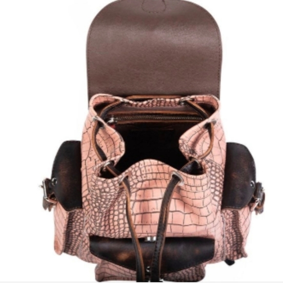 Freebird by Steven | Bags | Freebird Pink Croco Brett Backpack | Poshmark